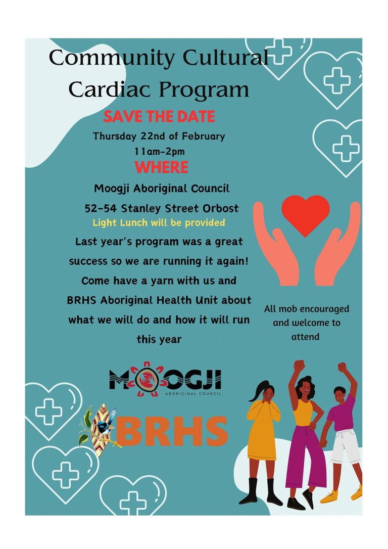 Community Cultural Cardiac Program – Moogji Aboriginal Council